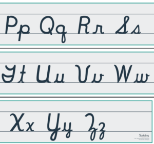 Poster: Spalding Cursive Alphabet Letter Line SCA – Spalding Education